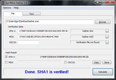Hash Calculator to Get, Compute and Calculate MD5 and SHA1 File ...