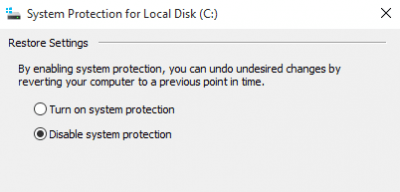 Disable and Turn Off System Restore (System Protection / Shadow Copy ...