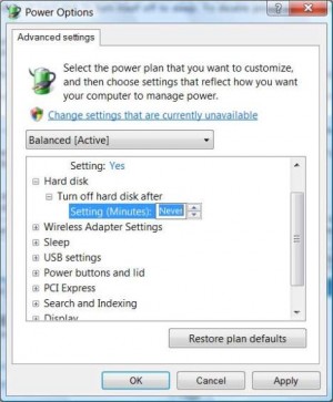 Disable Hard Disk Drive Turns Off or Hibernates/Sleeps into Power ...