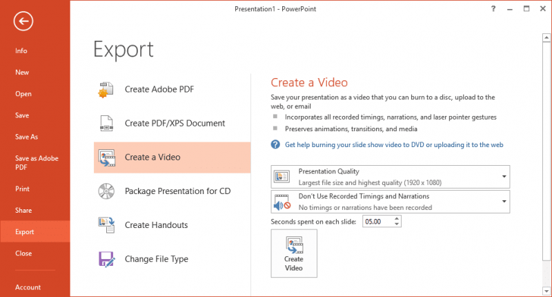 How to Convert & Save PowerPoint Presentation (PPT / PPTX ) to Video ...