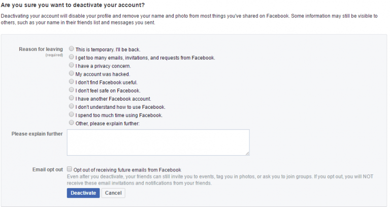 Delete, Cancel and Terminate Facebook Account and Profile - Tech Journey