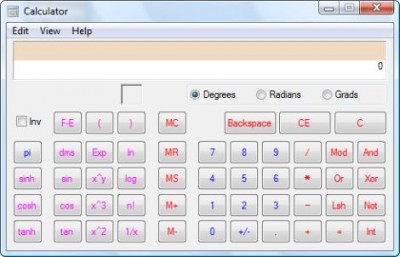 Calculator in Windows 7 with Scientific, Programmer & Statistics Mode ...