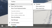 Hide & Remove Search Icon / Search Box Button in Windows 10 Taskbar ...