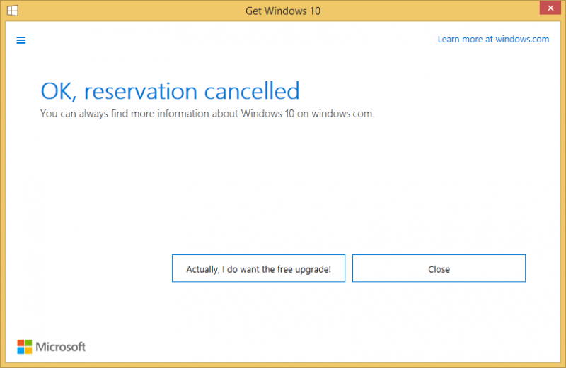 Cancel Windows 10 Upgrade Reservation - Tech Journey