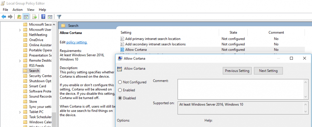 Disable & Turn Off Cortana in Windows 10 - Tech Journey