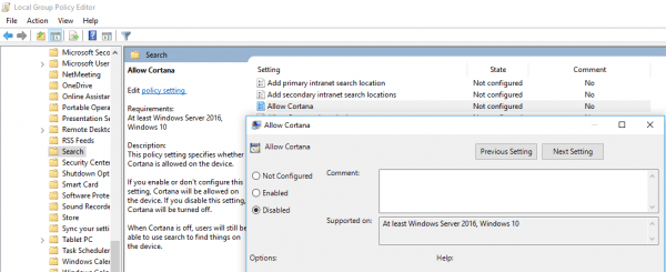 Disable & Turn Off Cortana in Windows 10 - Tech Journey