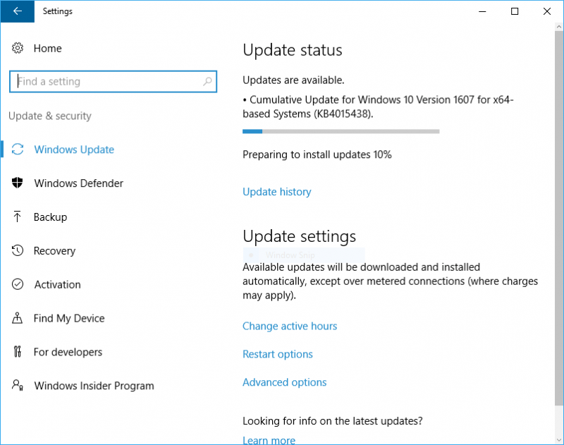Windows Update Stuck at Getting Windows Ready When Installing KB4015438 ...