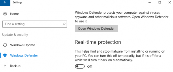How to Disable or Enable Windows Defender in Windows 10 - Tech Journey