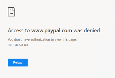 Access to PayPal.com Was Denied (403 No Authorization / Permission) - Tech Journey