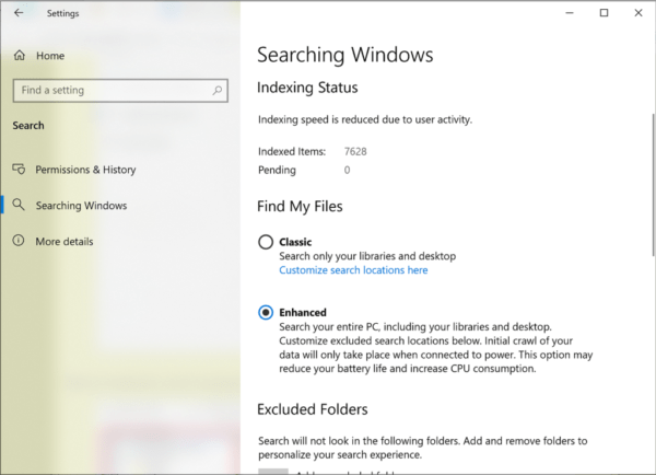 How to Enable Enhanced Search in Windows 10 for Full Disk Indexing ...