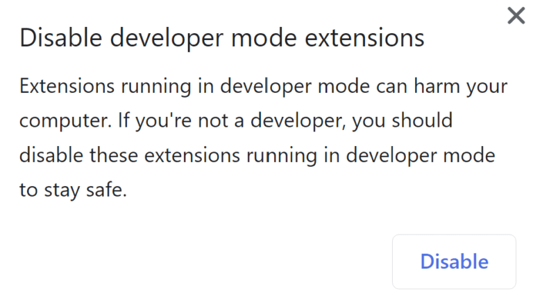 Remove Disable Developer Mode Extensions Warning Popup in Chrome / Edge ... Remove Disable Developer Mode Extensions Warning Popup in Chrome / Edge ...