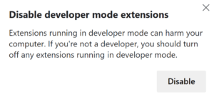 Remove Disable Developer Mode Extensions Warning Popup in Chrome / Edge ...
